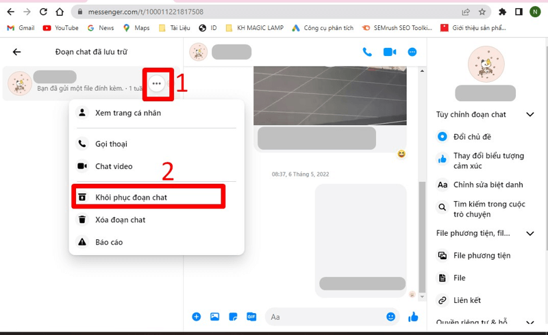 Cách khôi phục tin nhắn đã xóa trên Messenger 100% thành công